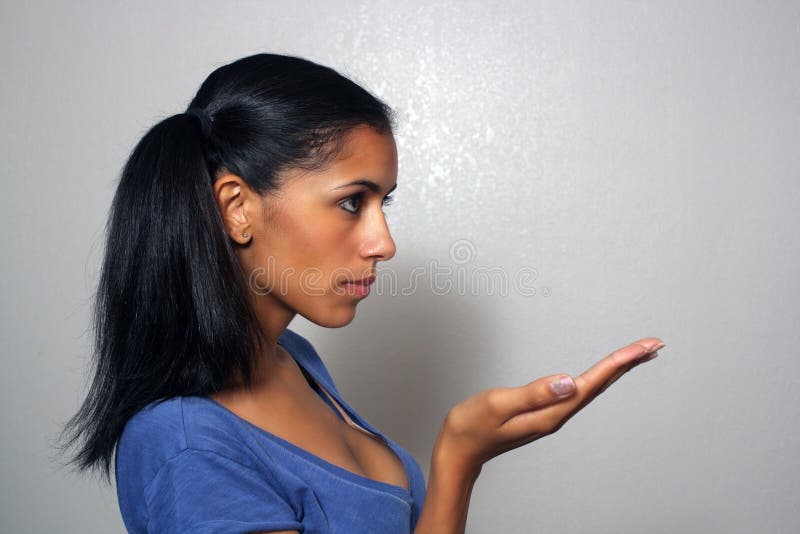 Multiracial Model with Hand Extended Forward (3) Stock Photo - Image of ...