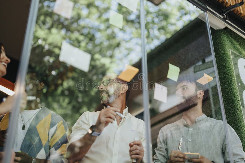 Multiracial Start-up Team Sharing Knowledge, Working Together in Modern ...