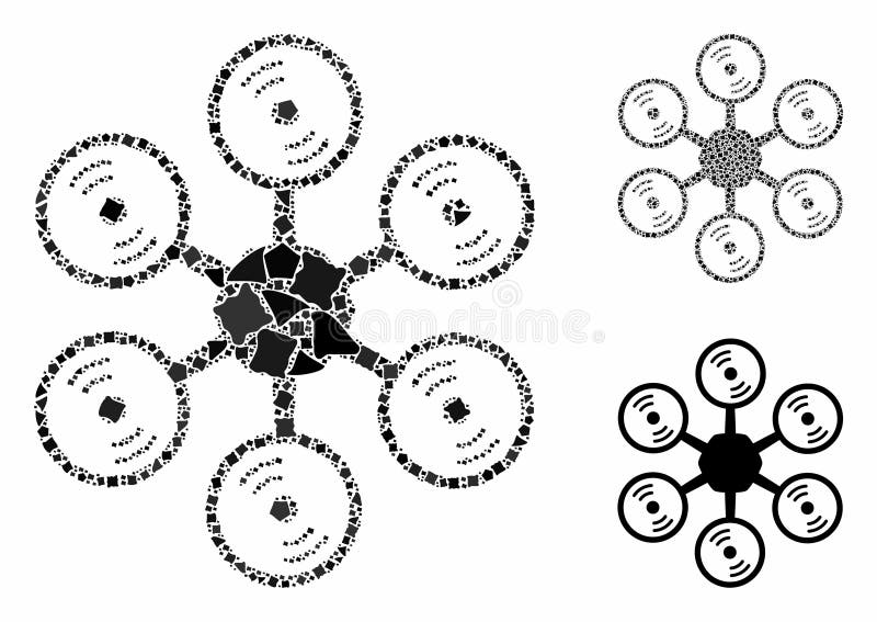 Multirotor Composition Icon of Rugged Items Stock Illustration ...