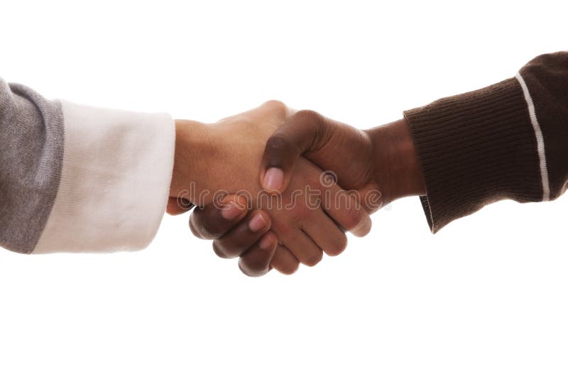 Multirracial handshake stock image. Image of male, partnership - 13212527