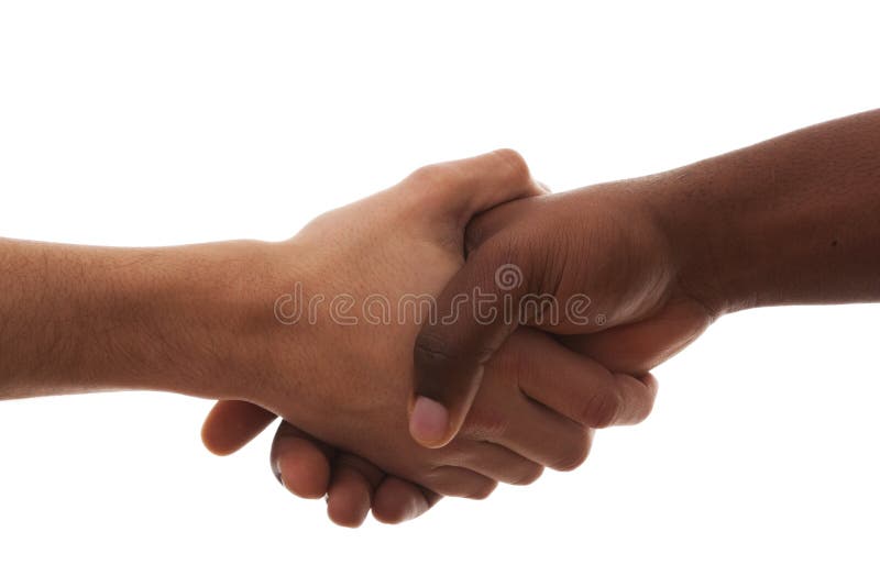 Multirracial handshake stock image. Image of cooperation - 13313985