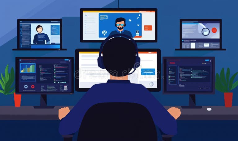 Multiscreen Workstation with Programmer and Data Analysis Tools ...