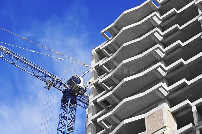 Multistage Construction Site Stock Photo - Image of frame, dwelling ...