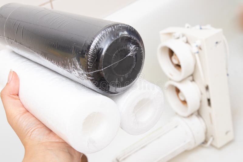 Multistage Drinking Water Filter New Replacement Cartridges Stock Photo ...