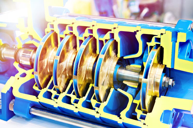 Multistage Pump for Water Pipe Stock Image - Image of mechanical, pump ...