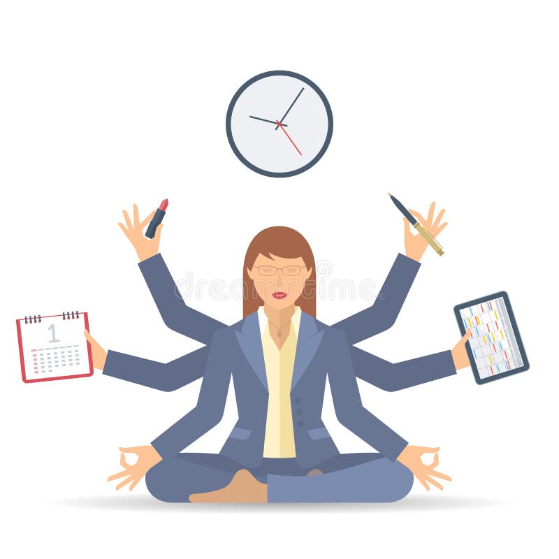 Mulher Ocupada Ilustrações, Vetores E Clipart De Stock – (439 Stock ...