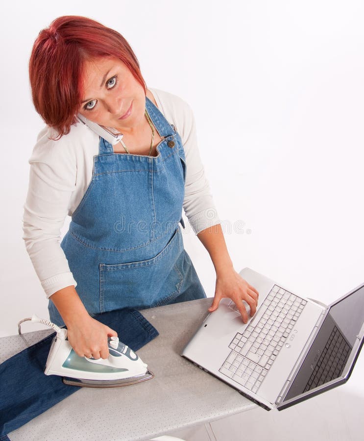 Multitasking stock image. Image of telephone, maker, occupied - 20306739