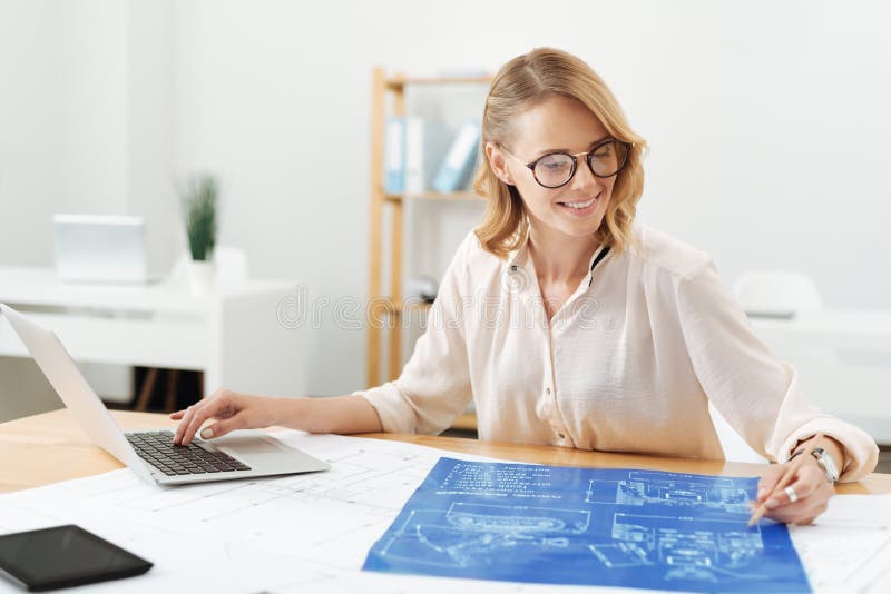 Multitasking Architect Working in the Art Studio Stock Image - Image of ...