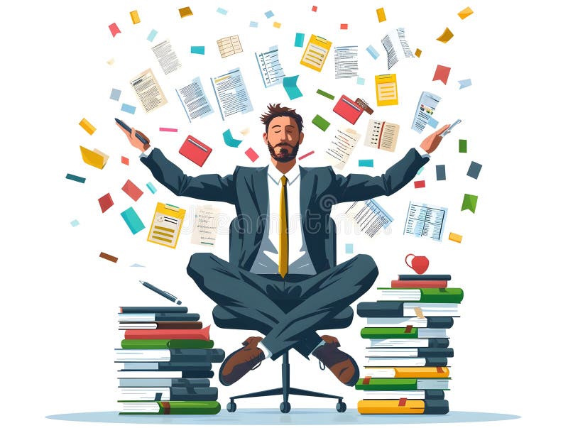 Multitasking Business Professional Achieving Work Life Balance through ...