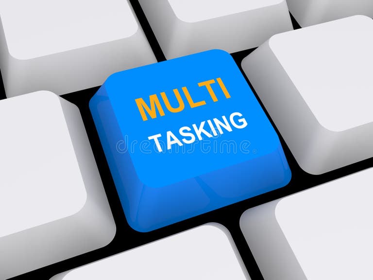 Multitasking button stock illustration. Illustration of illustrated ...