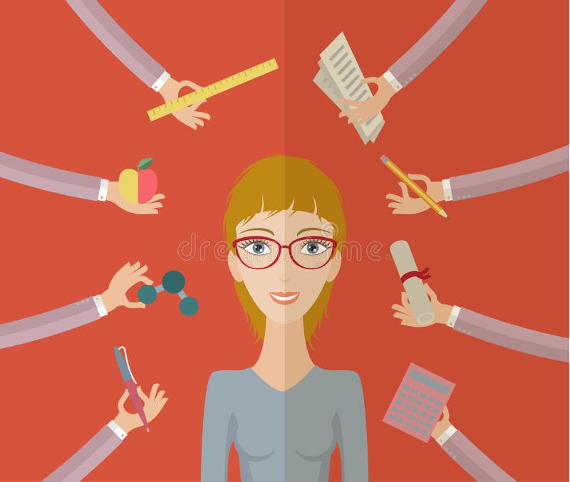 Teacher Multitasking Stock Illustrations – 114 Teacher Multitasking ...
