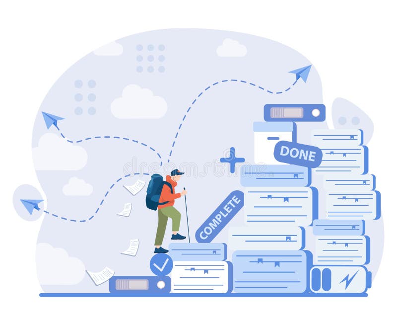 Multitasking Concept. Effective and Successful Office Worker Stock ...