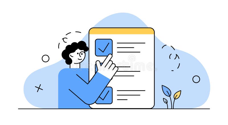 Multitasking Concept. Man with Check List for Effective Working ...