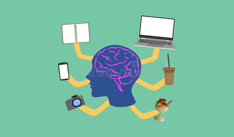 Multitasking Brain Stock Illustrations – 254 Multitasking Brain Stock ...