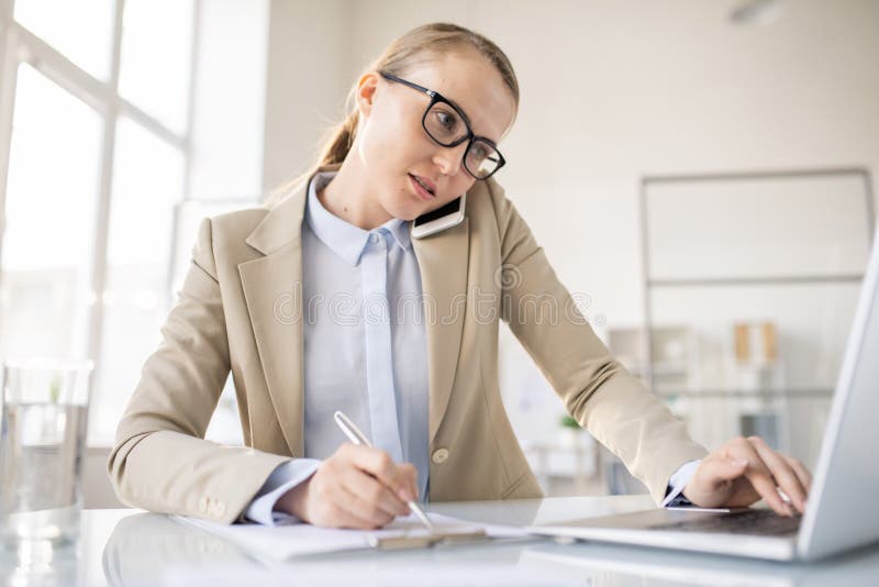 Multitasking Lady Working Hard Stock Photo - Image of businesswoman ...