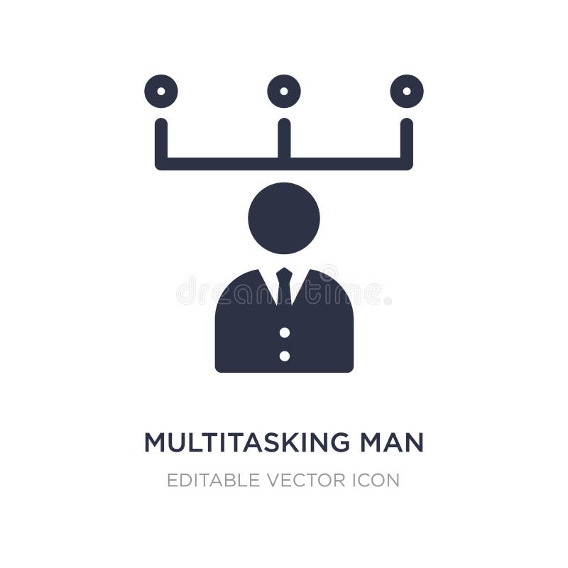 Multitasking Man Icon in Different Style Vector Illustration. Two ...