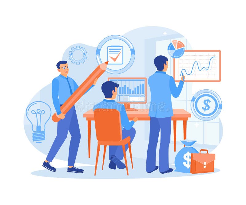 The Multitasking Manager. Business People Complete Different Jobs ...