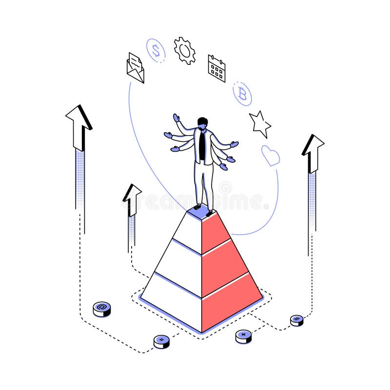 Multitasking Modern Robot with Multiple Hands Stock Vector ...