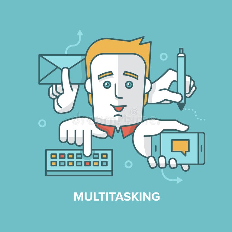 Multitasking Illustration Stock Illustrations – 16,703 Multitasking ...