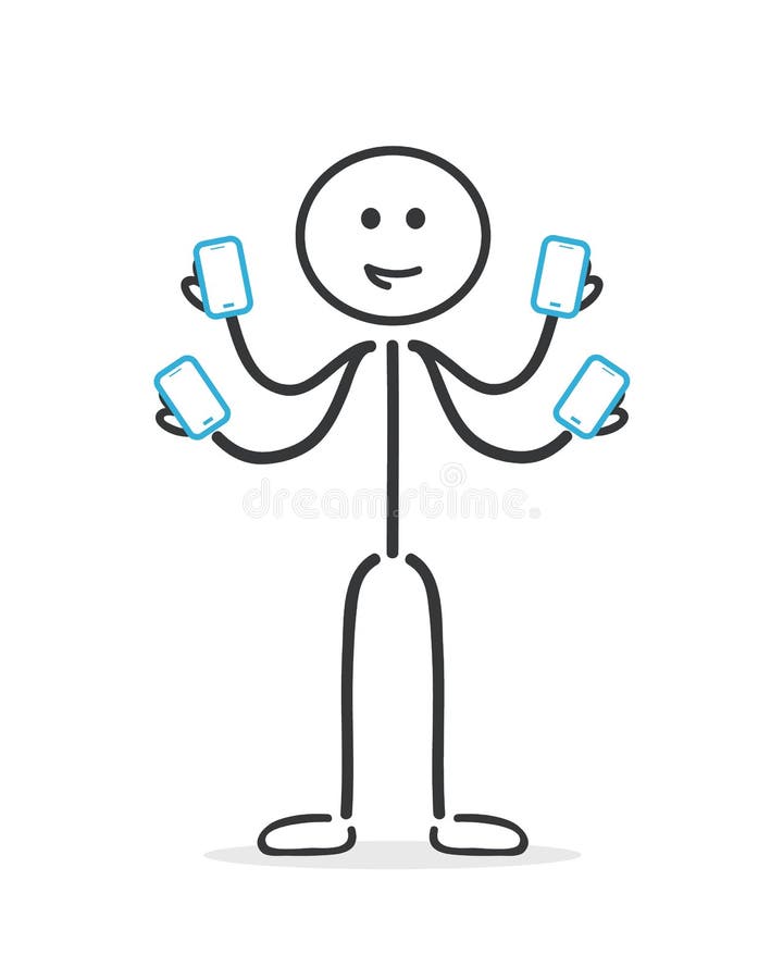 Multi Tasking Stick Figure Stock Illustrations – 7 Multi Tasking Stick ...
