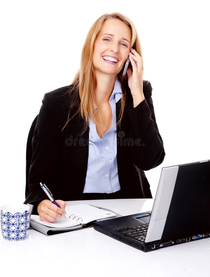Multitasking woman stock image. Image of career, desk - 24135765