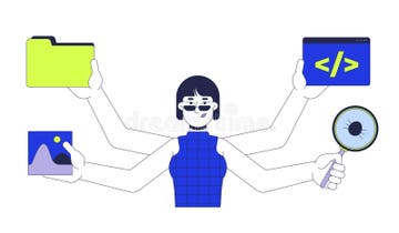 Female Programmer Cartoon Stock Illustrations – 1,980 Female Programmer ...