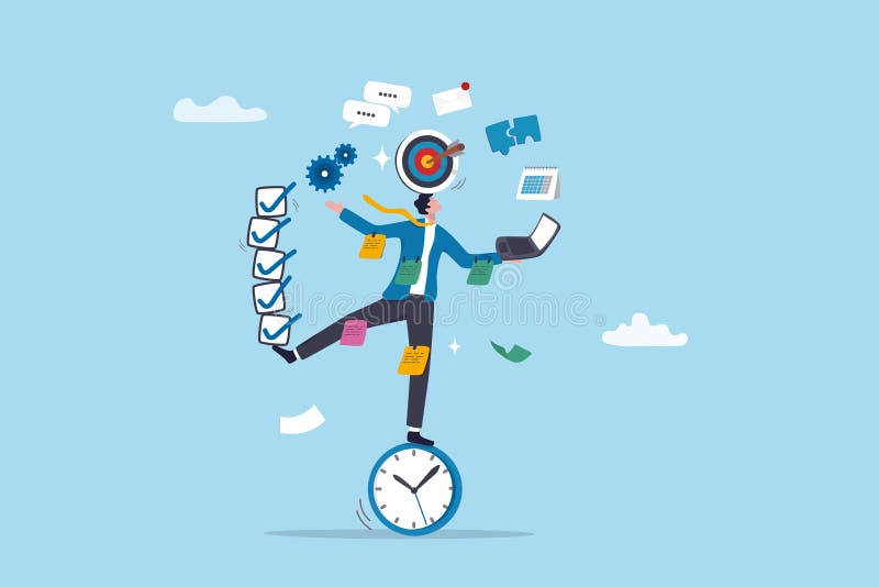 Multitasking Work Overload Stock Illustrations – 1,190 Multitasking ...