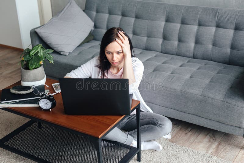 Multitasking of Woman Entrepreneur at Work at Home Office Stock Photo ...