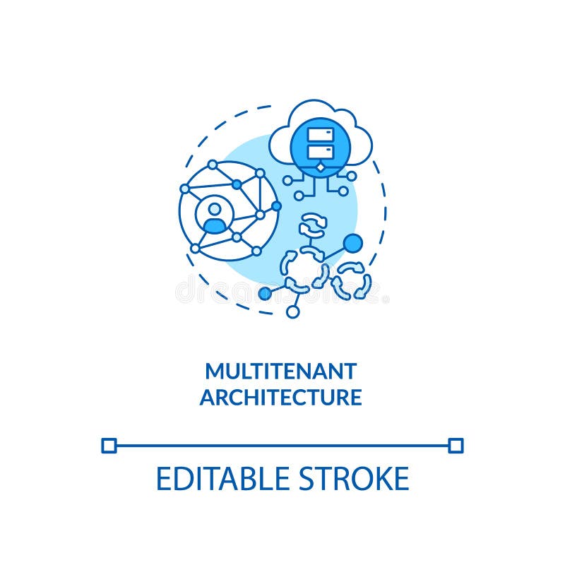 Multitenant Architecture Concept Icon Stock Vector - Illustration of ...