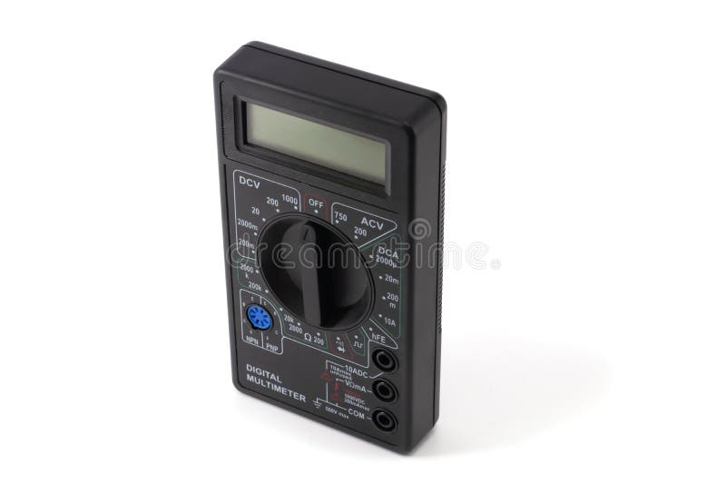Multitester Black Isolated on White Background Stock Photo - Image of ...