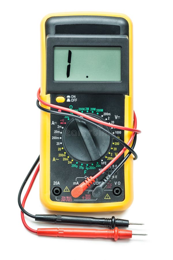 Multitester Black Isolated on White Background Stock Photo - Image of ...