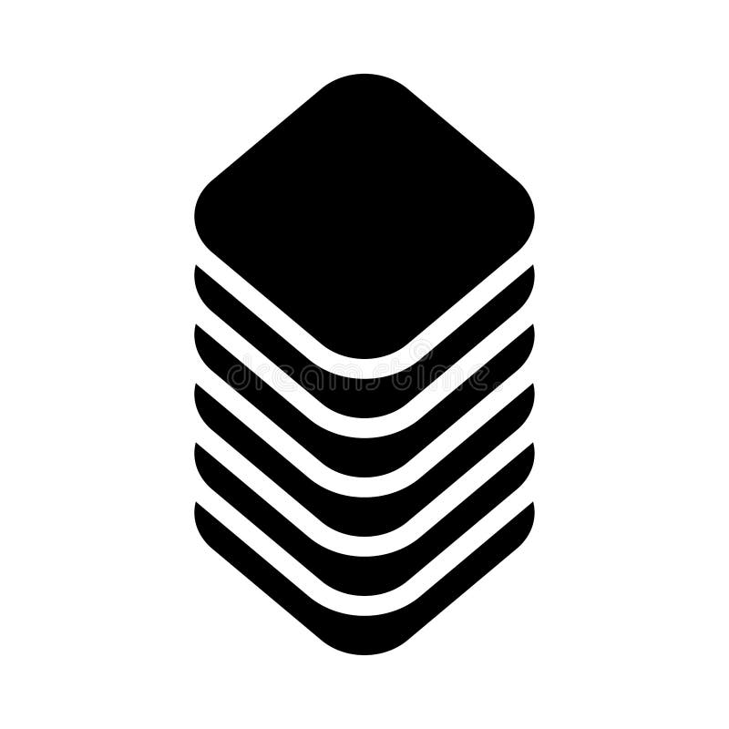 Multitier, Layered Icon for Computing, or Generic Stack Theme. Harddisk ...