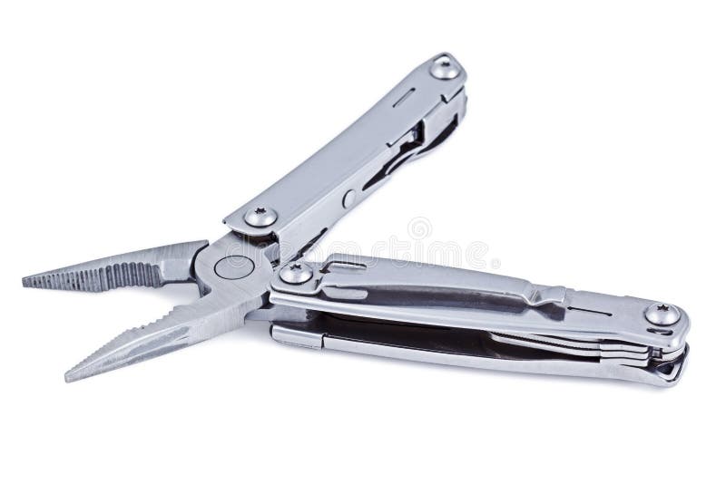 Multitool Del Metal En Blanco Imagen de archivo - Imagen de navaja ...