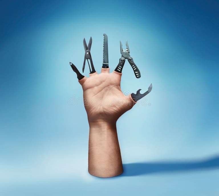 Multitool hand stock image. Image of penknife, multipurpose - 52346437