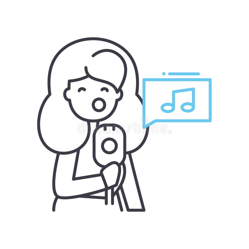 Multitrack Recording Line Icon, Outline Symbol, Vector Illustration ...