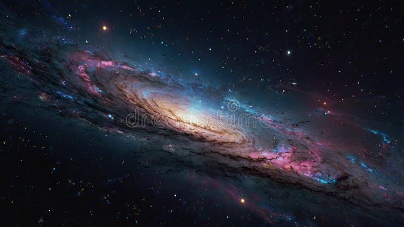 The Galaxy Exhibits a Vibrant, Swirling Structure of Numerous Spiral ...