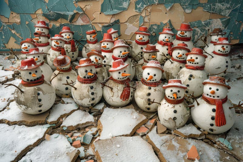 Damaged Snowmen Stock Illustrations – 2 Damaged Snowmen Stock ...