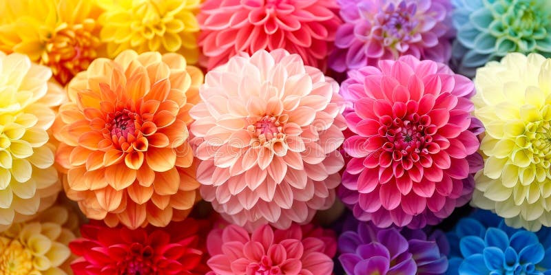 Vibrant Blooms: a Spectacle of Summer Florals Stock Illustration ...