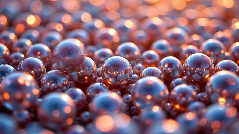 A Multitude of Translucent Orbs Overlap and Intertwine, Forming an ...