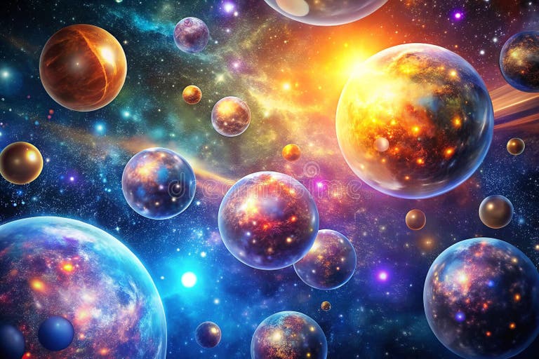 Multiverse, Bubble Universes, Space, Cosmic Background, Exploding Stars ...