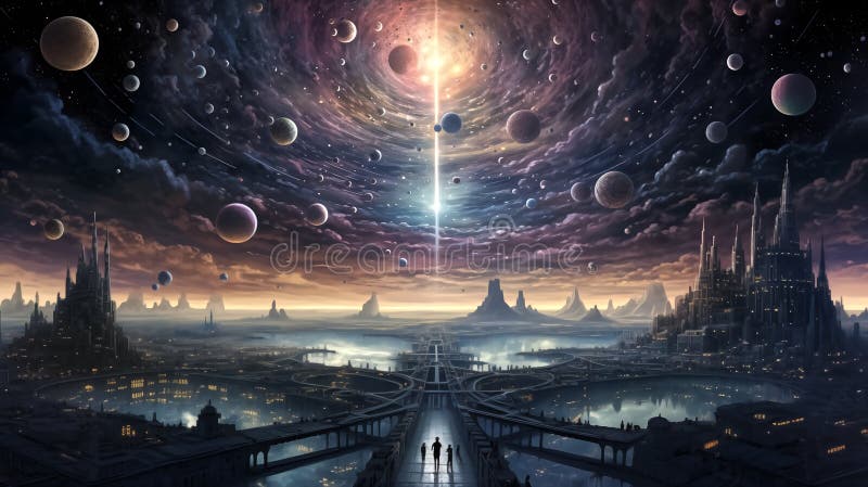 The Multiverse Illustration an Infinite Realm of Being or Potent Stock ...