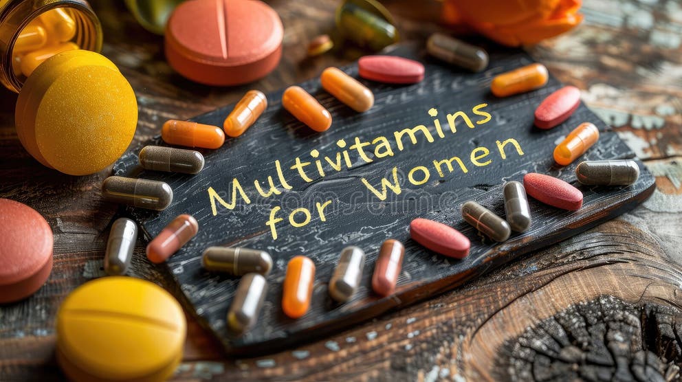 Multivitamin Capsules Supplements on the Table. Selective Focus Stock ...