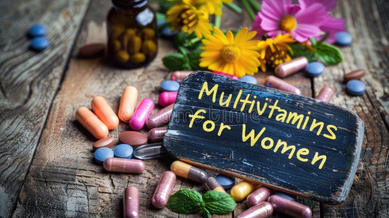Multivitamin Capsules Supplements on the Table. Selective Focus Stock ...