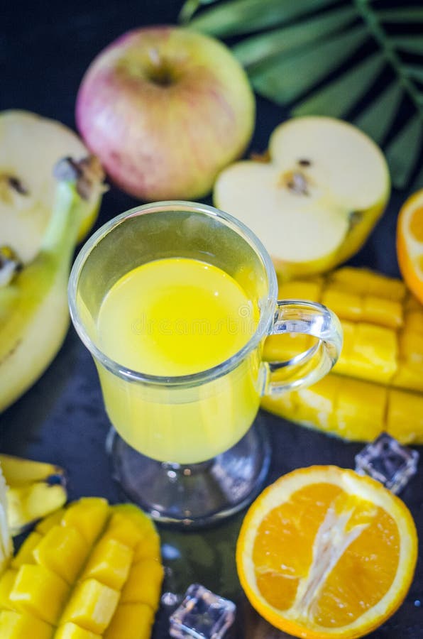 Multivitamin and Multifruit Juice Stock Photo - Image of cocktail, home ...