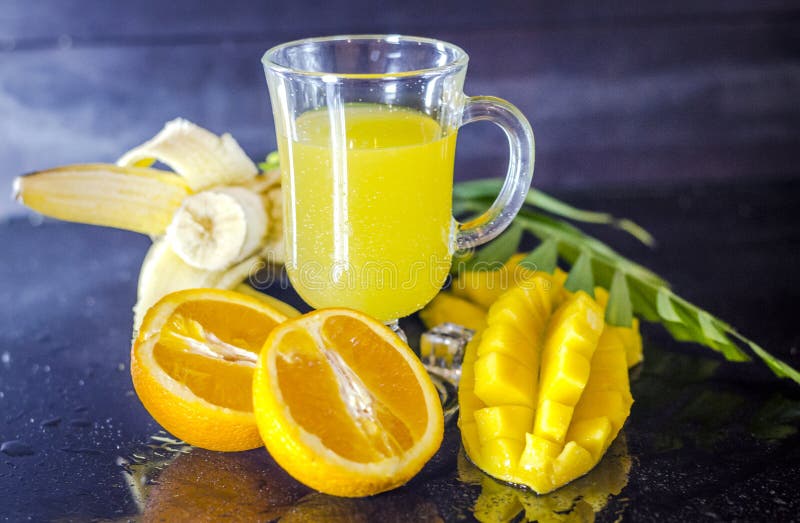 Multivitamin and Multifruit Juice Stock Image - Image of fruit, juice ...