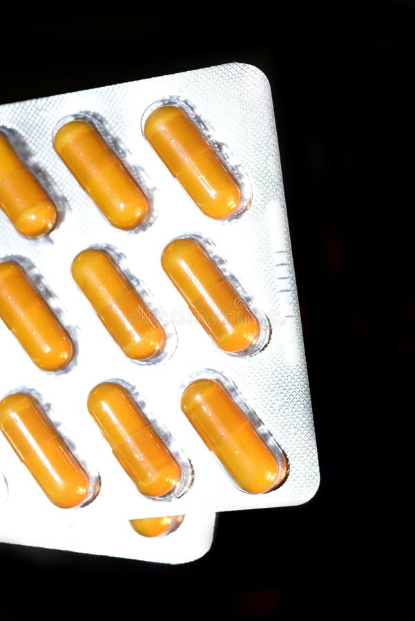 Multivitamins in Capsules in Close-up Stock Image - Image of health ...