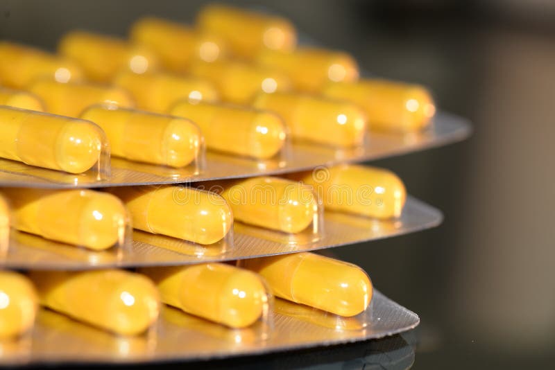 Multivitamins in Capsules in Close-up Stock Image - Image of list ...