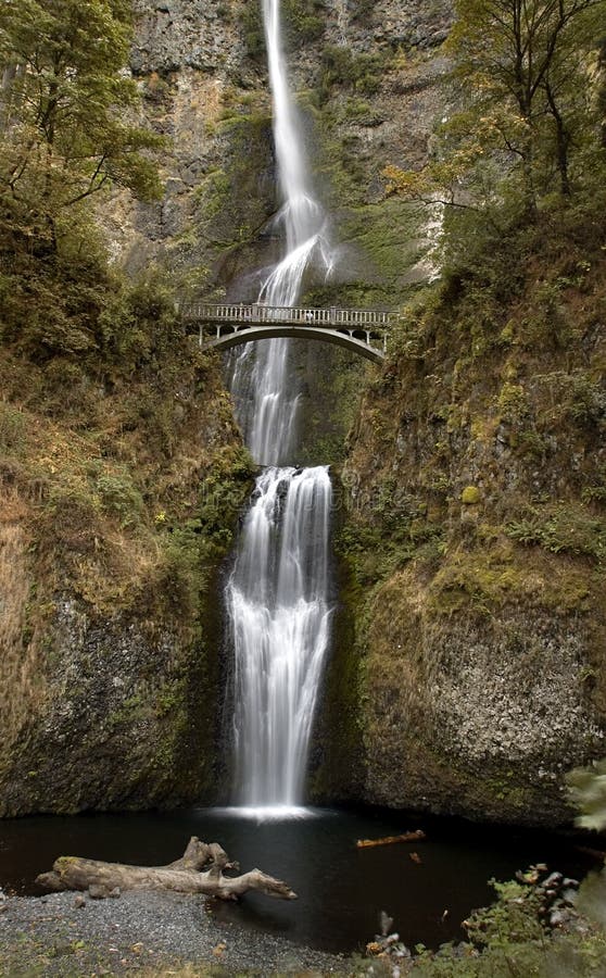 Multnomah Falls stock image. Image of falls, bridge, spring - 21190765