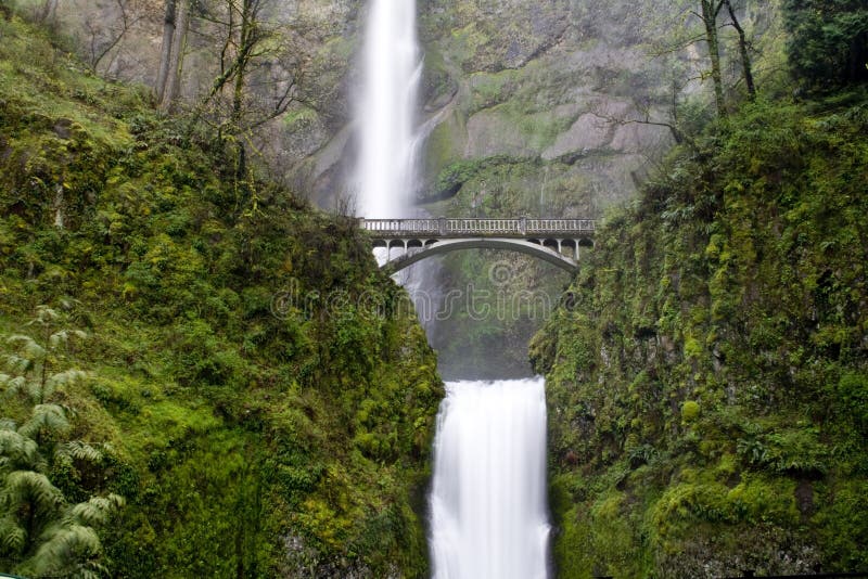 Multnomah Falls Columbia River Gorge Near Portland Oregon Stock Photo ...