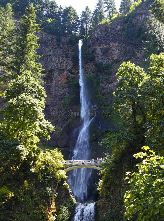 Multnomah Falls, Oregon stock photo. Image of tourists - 58416990